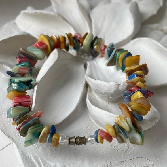 Jewelry | Vintage Multi Coloured Shell Bracelet | Poshmark